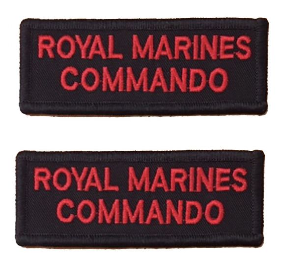 Royal Marines Commando Shoulder Flash Red/Black (PAIR)