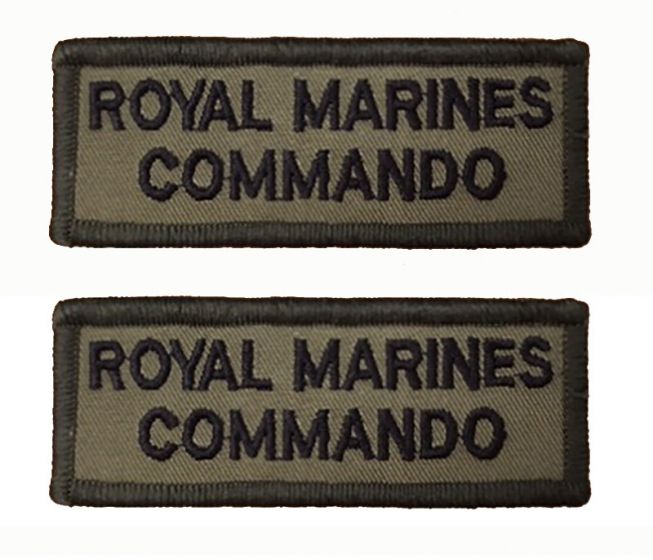 Royal Marines Commando Shoulder Flash Olive Green (PAIR)